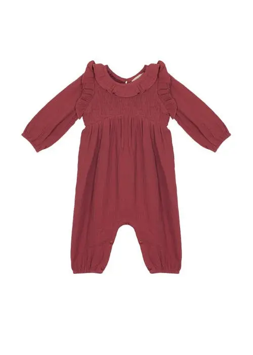 MABEL + HONEY Autumn Romper - Red