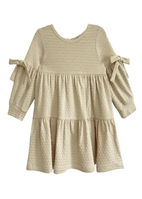 MABEL + HONEY Tiered Dress With Bow Detail