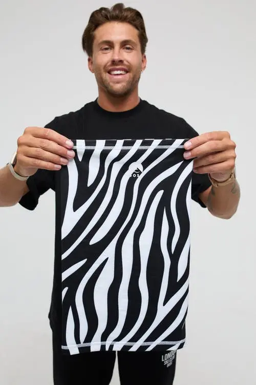 OOSC Neckwarmer Zebra Print - Black And White Zebra Pattern