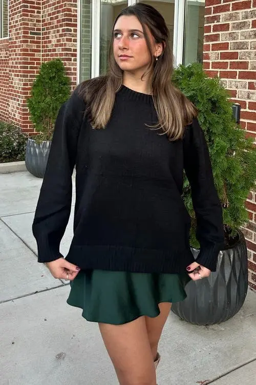 PINKBLUSH Maternity Sweater - Black