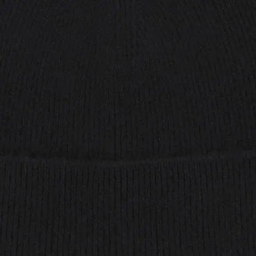 Trafalgar Camden Cashmere Micro Ribbed Beanie - Black