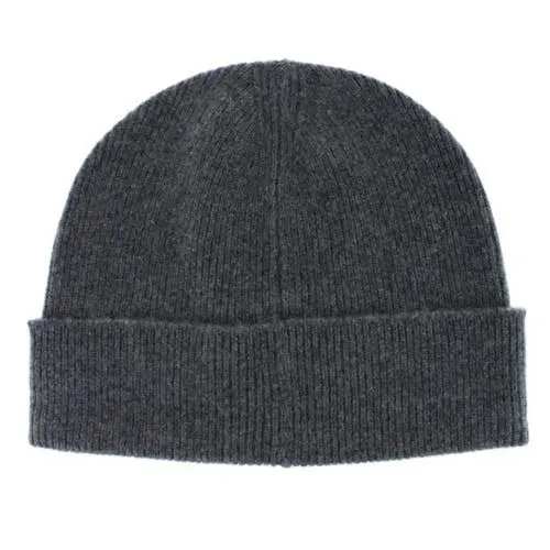 Trafalgar Camden Cashmere Micro Ribbed Beanie - Grey