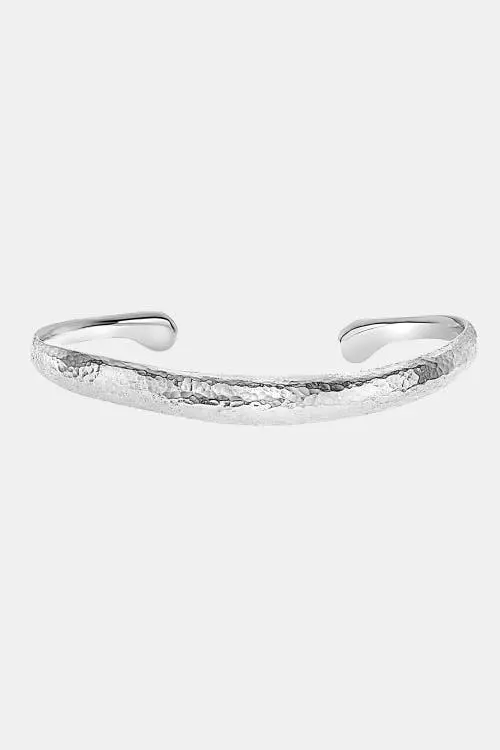 DOWER & HALL Curved Nomad Cuff Bangle - Sterling Silver