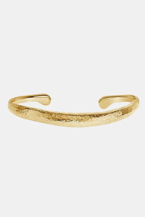DOWER & HALL Curved Nomad Cuff Bangle - Yellow Gold Vermeil
