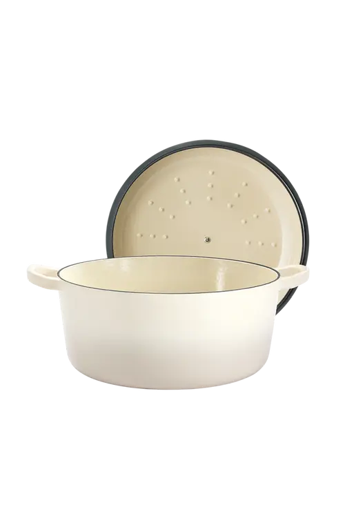 CUISINE::PRO® Le Connoisseur 6.6 Qt. Round French Oven - Cream