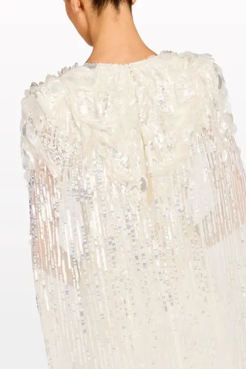 Jenny Packham Sequin-embellished Maxi Dress - Vanilla