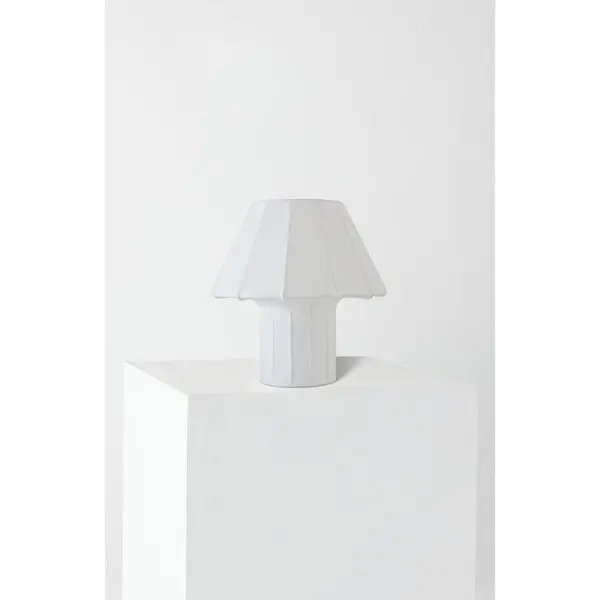 BRIGHTECH Celeste 12.6" Led Lightweight Table Lamp With Resin Fabric Shade - Off-white