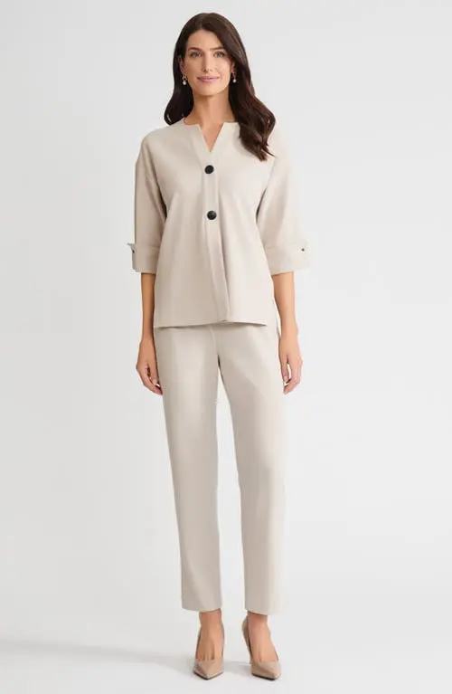 Ming Wang Heritage Tonal Stretch Deco Crepe Jacket