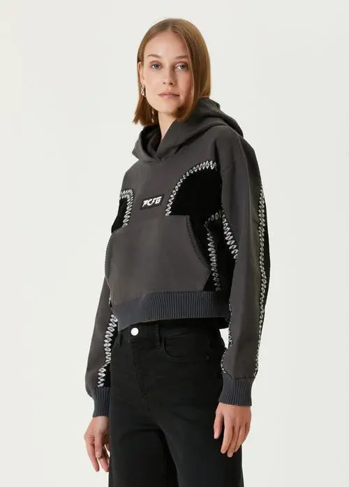 PCFG Panelled Cropped Hoodie