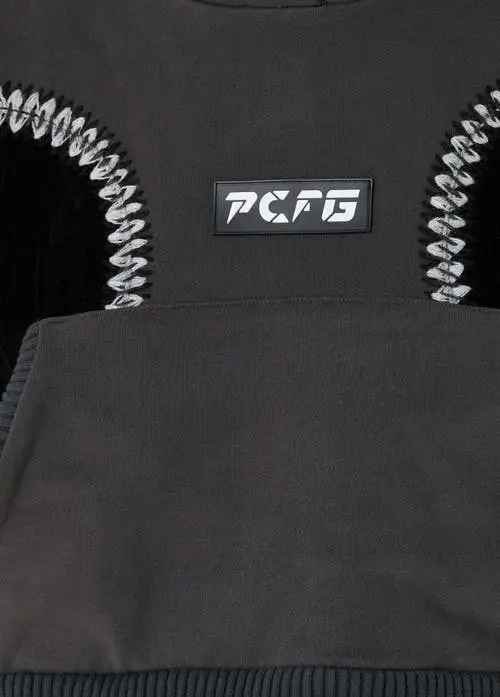 PCFG Panelled Cropped Hoodie