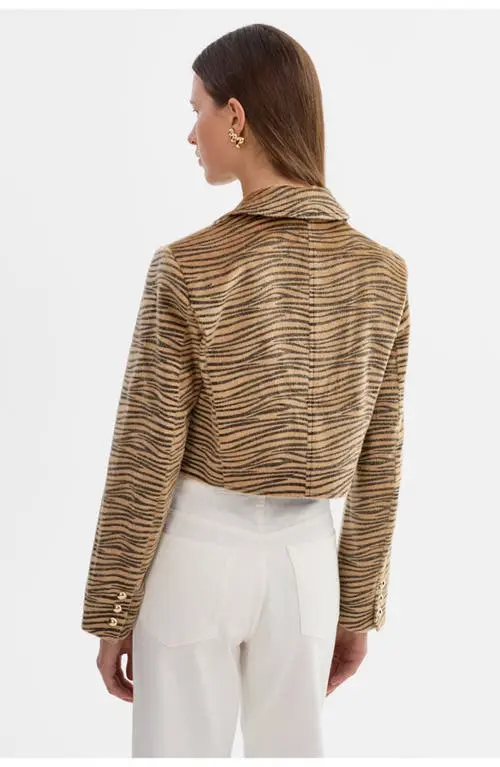 LAMARQUE Tiger Print Cropped Jacket