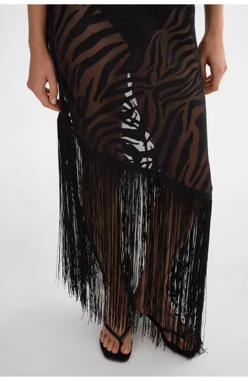 LAMARQUE Jennine Zebra Sheer Dress