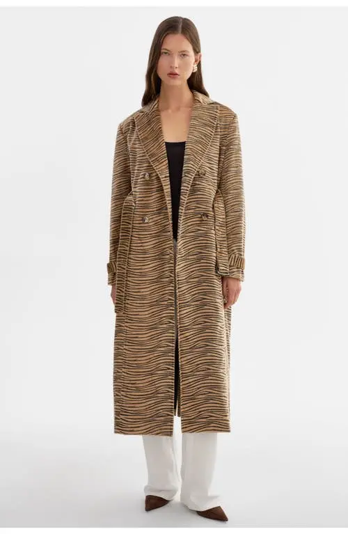 LAMARQUE Tiger Print Trench Coat