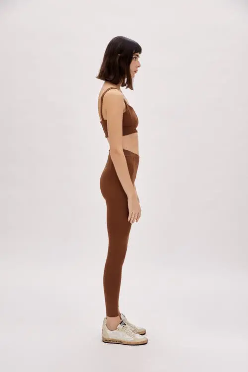 PCFG Legging With Stitch Detail - Brown