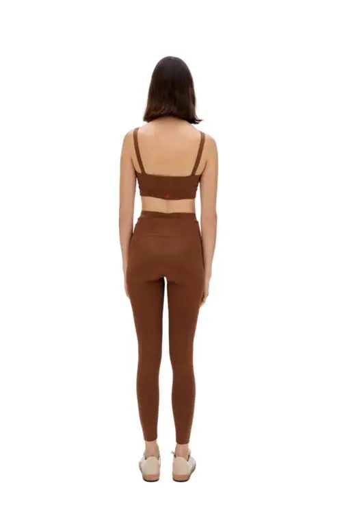 PCFG Legging With Stitch Detail - Brown