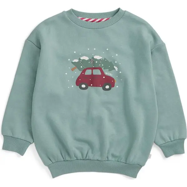 MORI Snowy Car Printed Sweatshirt