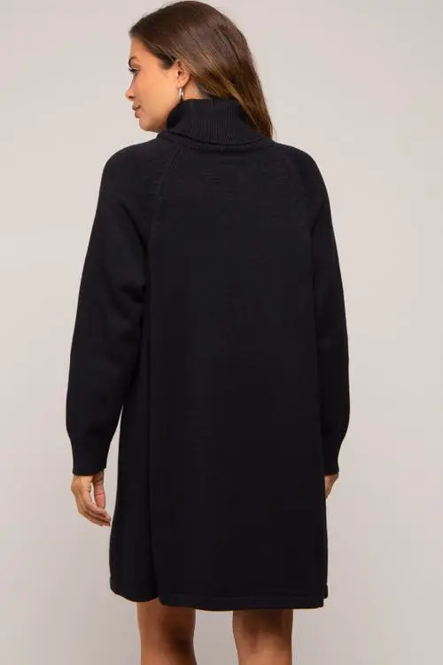 PINKBLUSH Turtleneck Long Sleeve Sweater Dress
