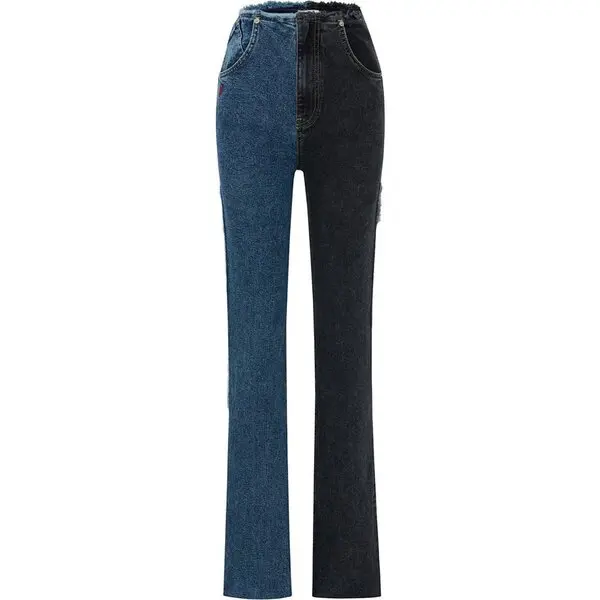 PCFG Two Tone Straight Leg Denim Pant - Blue