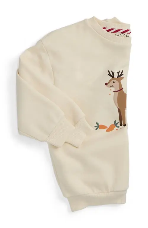 MORI Reindeer Print Oversized Sweatshirt