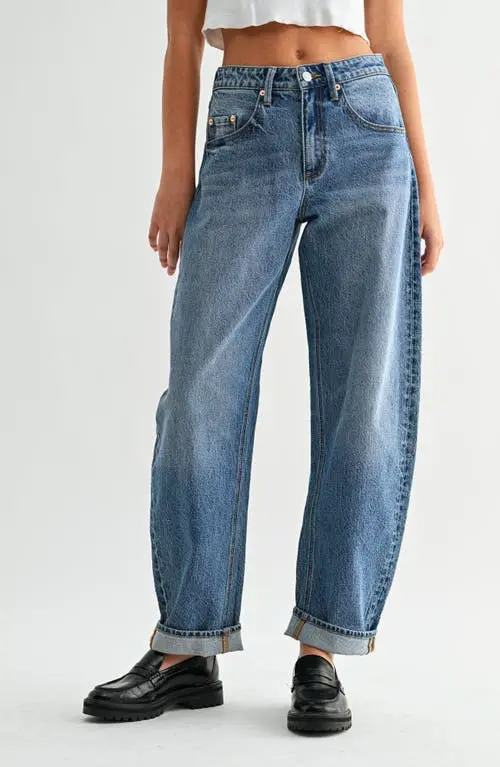 JEMINA DENIM High Waist Barrel Jeans - Medium Wash