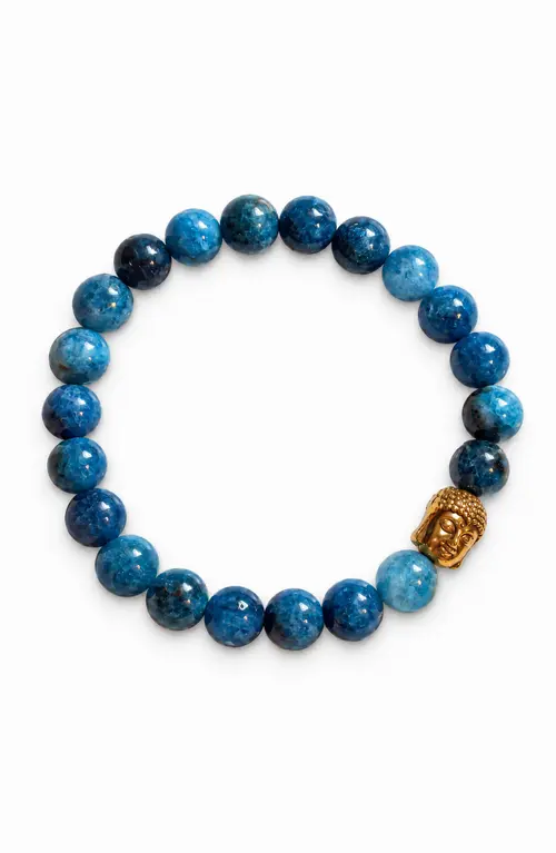 HUMANIST BEAUTY Beaded Bracelet With Buddha Accent - Apatite