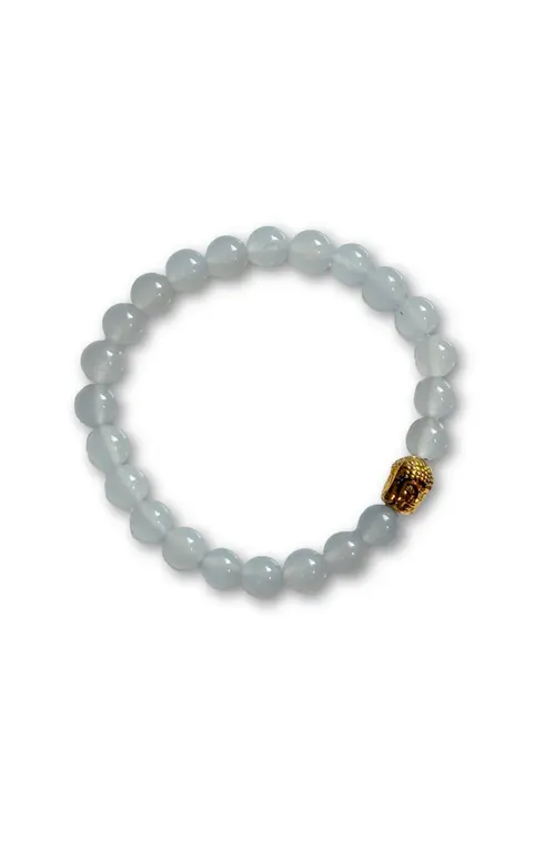 HUMANIST BEAUTY Beaded Buddha Bracelet - Moonstone