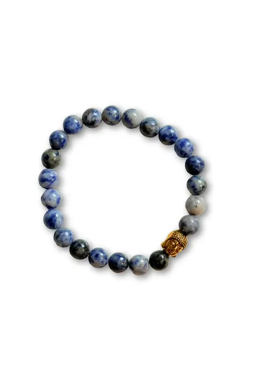 HUMANIST BEAUTY Beaded Buddha Bracelet - Sodalite