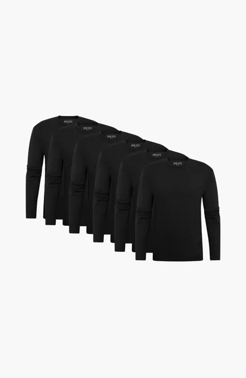 EPIC FITS Standard Long Sleeve Crew Neck T-shirt - Black