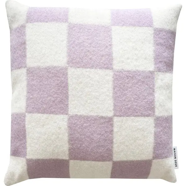MAISON DEUX Checkerboard Cushion Cover - Lilac