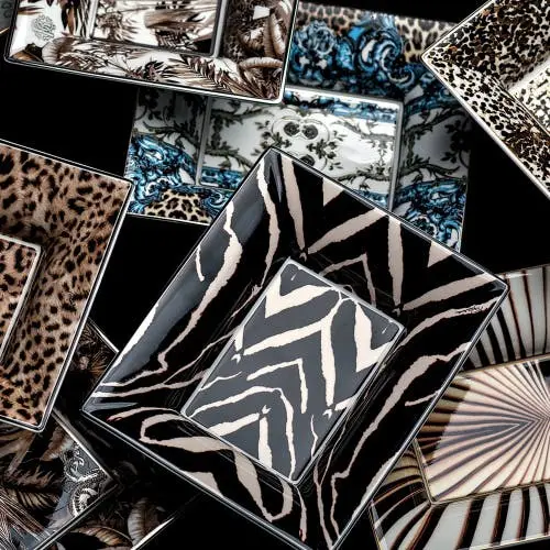 Roberto Cavalli Rectangular Tray - Zebra