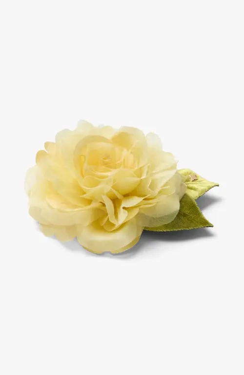 HELENA SIMON Rose Floral Brooch - Yellow