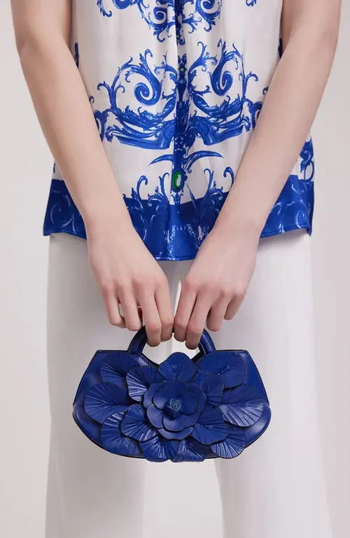 Anne Fontaine Scarlett Mini Leather Bag - Ultrablue