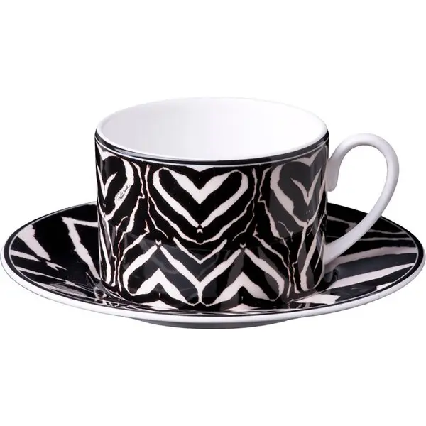 Roberto Cavalli Tea Cup & Saucer With Luxury Box - Zebra