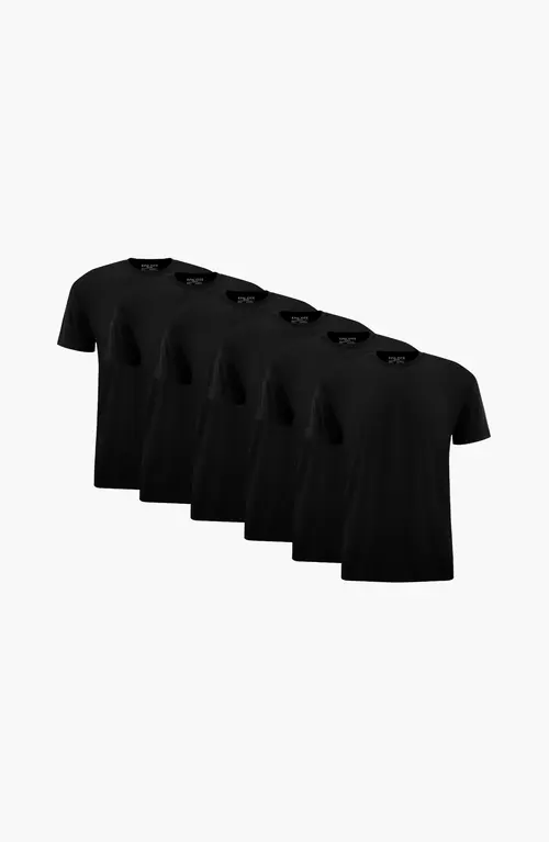 EPIC FITS Crew Neck 6-pack T-shirts - Black
