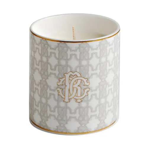 Roberto Cavalli Home Scented Candle - Monogram White