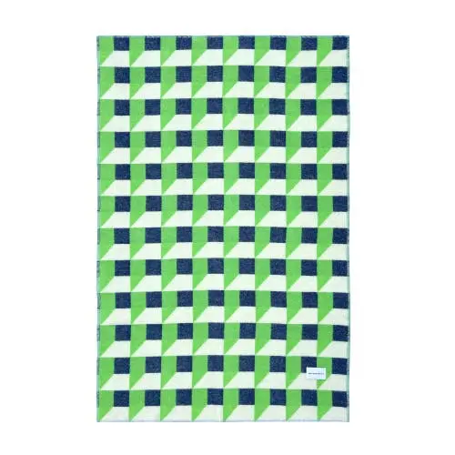 MAISON DEUX Cubics Blanket - Bright Green