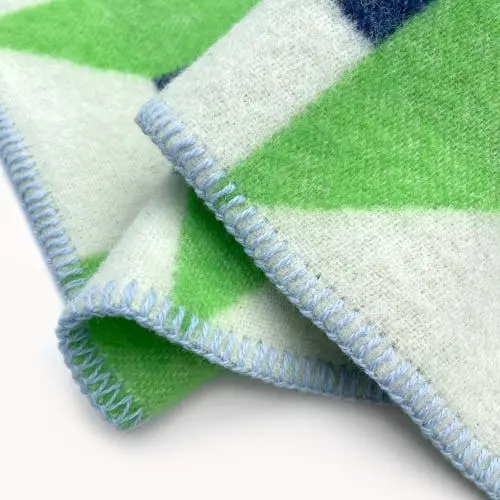 MAISON DEUX Cubics Blanket - Bright Green