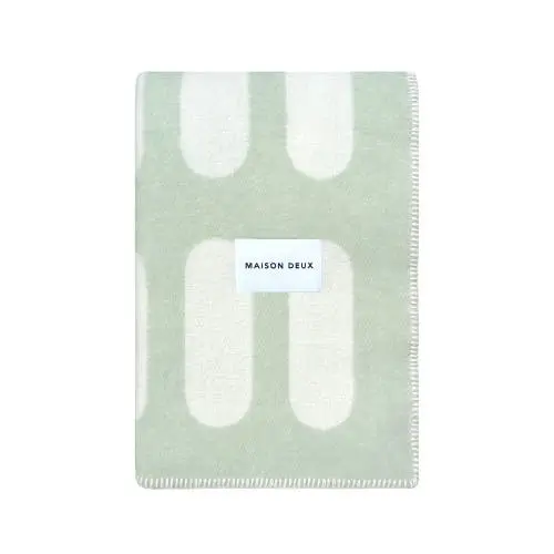 MAISON DEUX Cubics Blanket - Medium Green