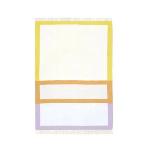 MAISON DEUX Color Block Blanket - Light/pastel Purple