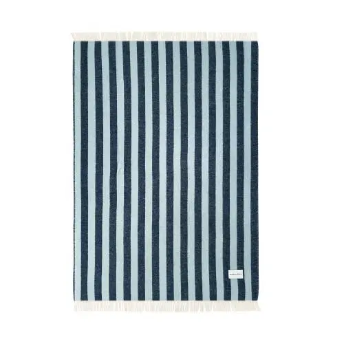 MAISON DEUX Candy Wrap Blanket - Navy
