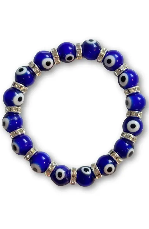 HUMANIST BEAUTY Evil Eye Beaded Bracelet - Blue