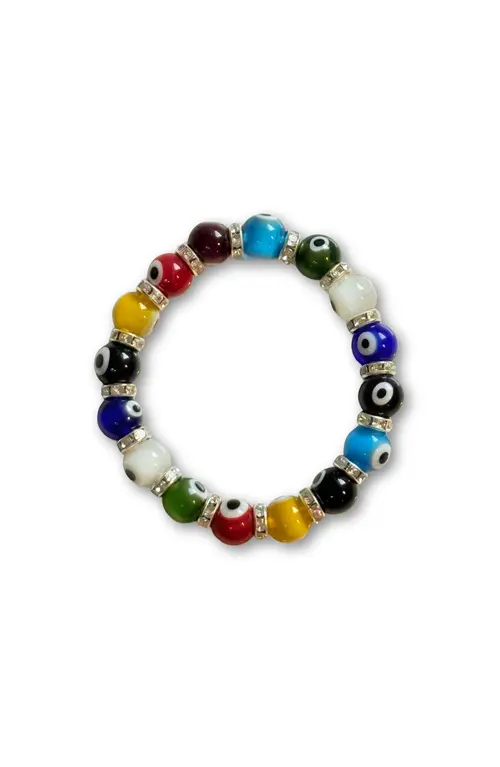 HUMANIST BEAUTY Evil Eye Beaded Bracelet - Multi-colored