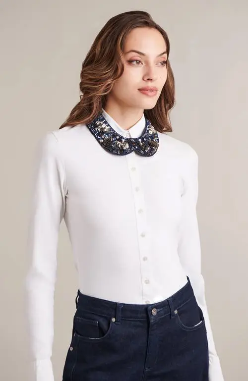 Anne Fontaine Satin Collar