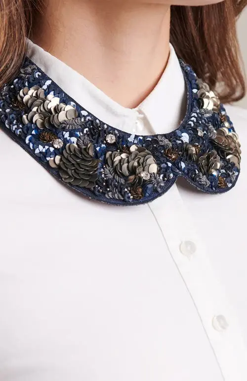 Anne Fontaine Satin Collar
