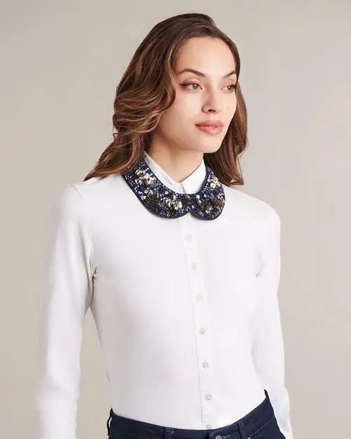 Anne Fontaine Satin Collar