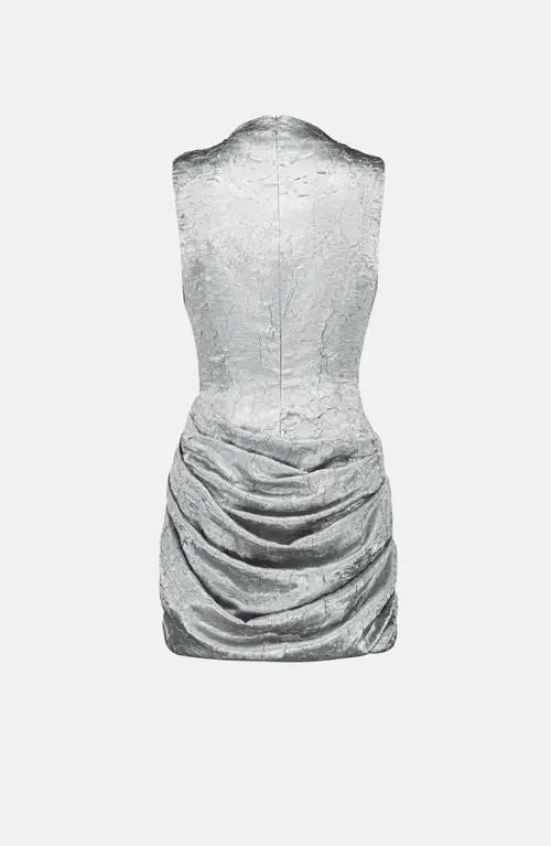 SAEMDI Crinkled Tulip Mini Dress