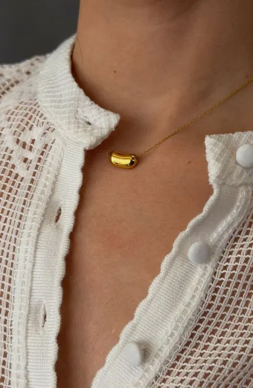 JOIANA JEWELRY Bean Necklace And Earrings Set - Gold