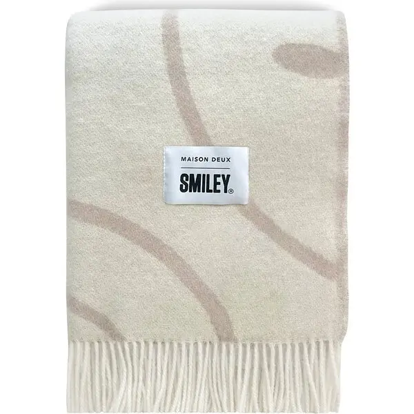 MAISON DEUX Smiley Blanket - Open White