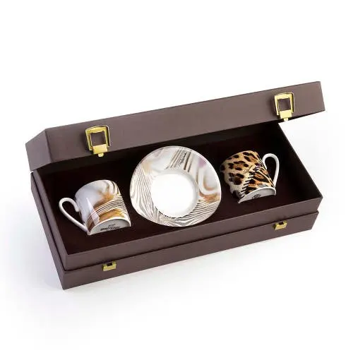 Roberto Cavalli Coffee Cup & Saucer With Luxury Box - Africa Zimbabwe And Djerba