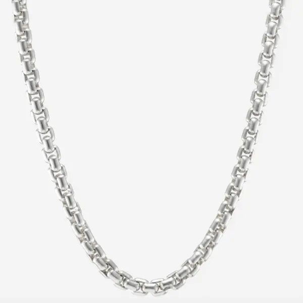 7879 Box Belcher Chain Necklace - Silver